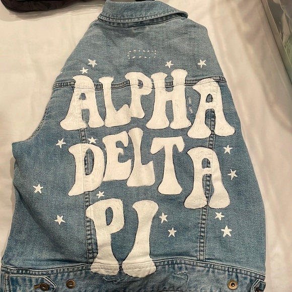 pistola | Jackets & Coats | Hand Painted Adpi Jean Jacket Pistola ...